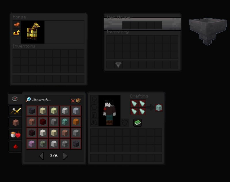 Dark Gui Minecraft Texture Pack