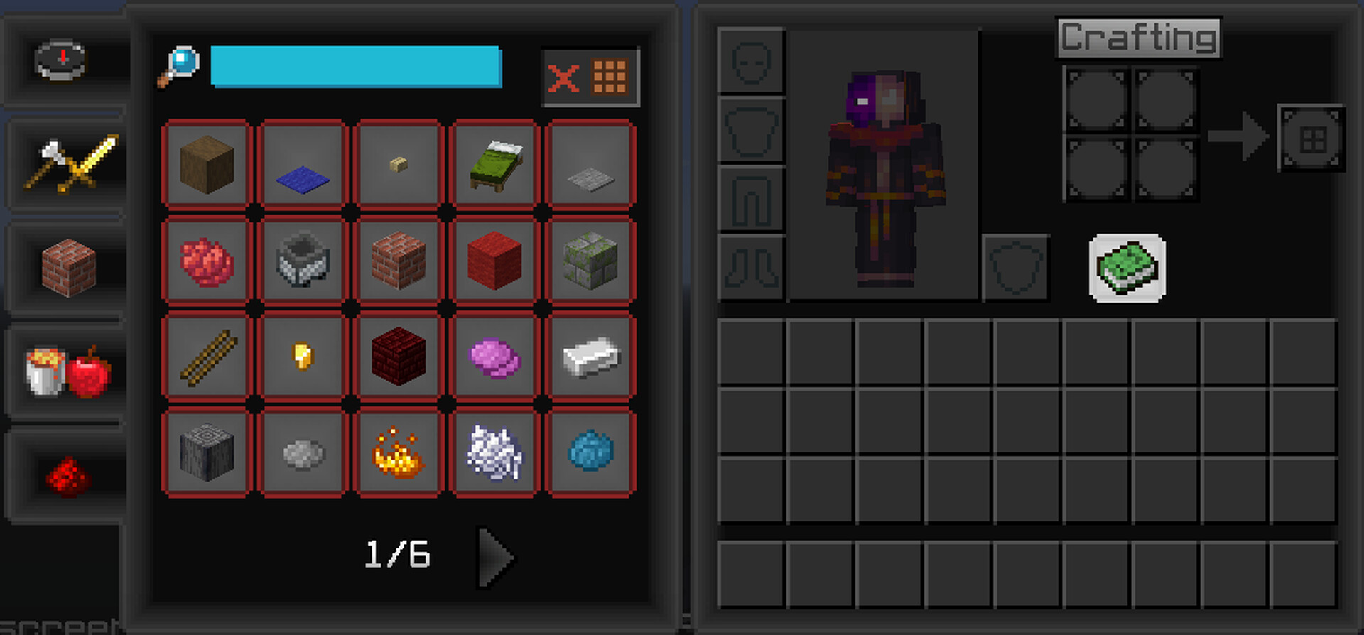 Paint's Dark GUI (v4 for 1.16 & 1.17) Minecraft Texture Pack