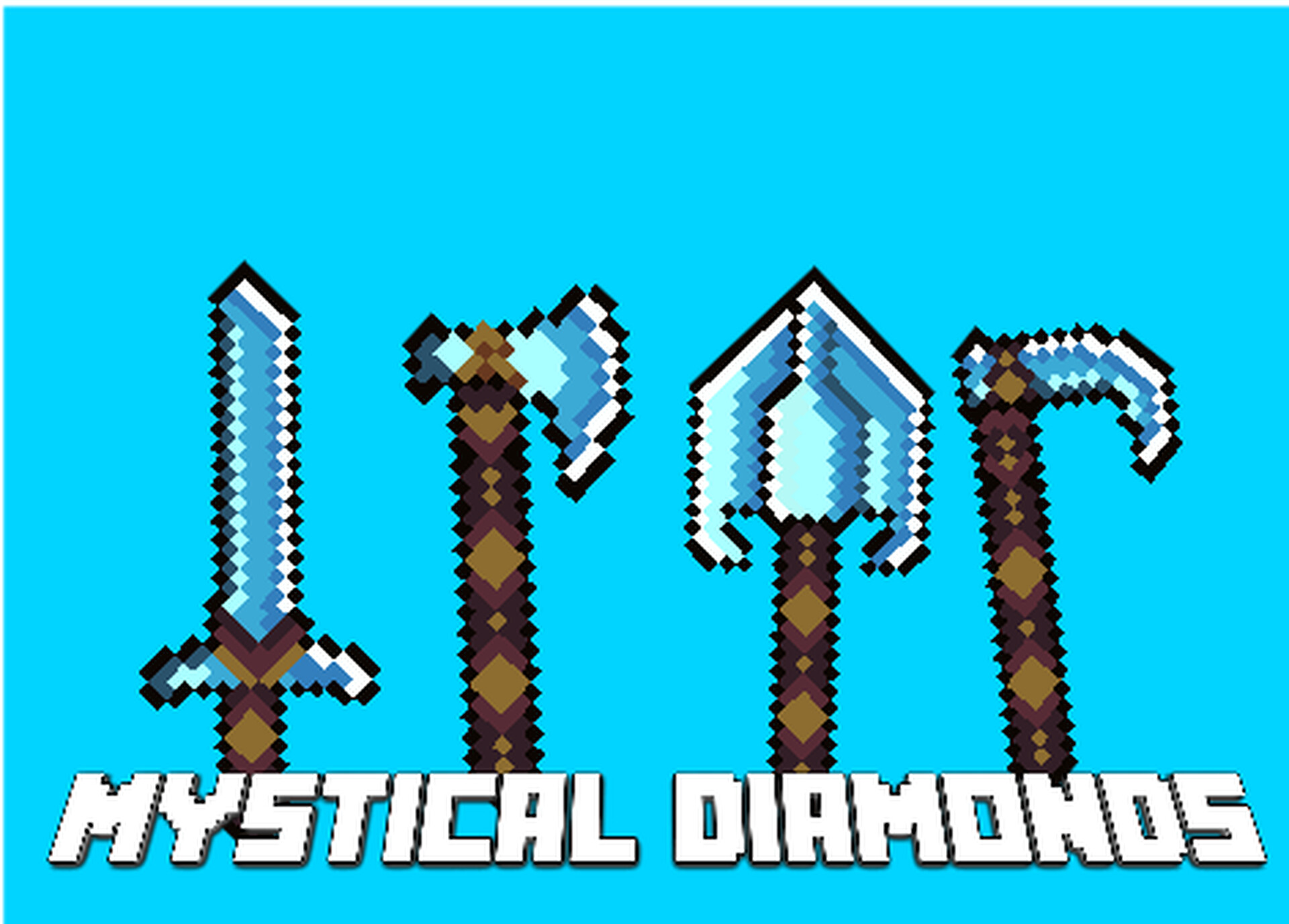 Mystical Diamonds Tools Minecraft Texture Pack