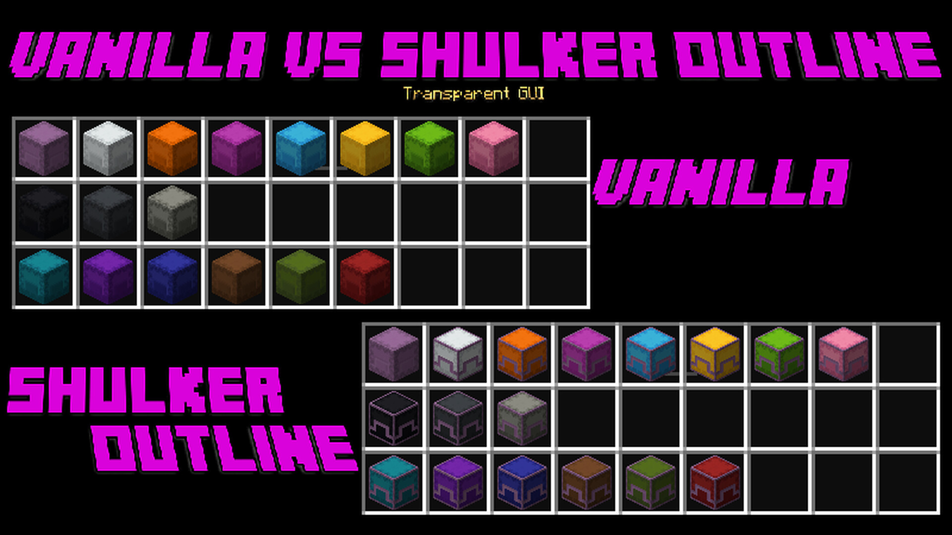 Shulker Outline Minecraft Texture Pack