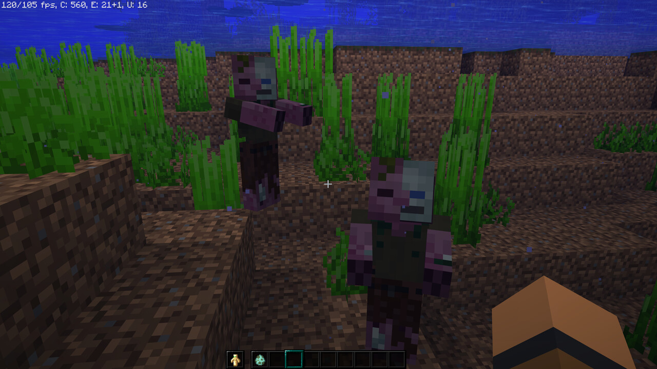 Beta Drowned Restored Minecraft Texture Pack