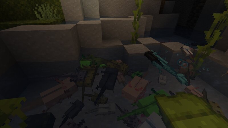More Axolotl Variants Mod texture pack CIT edition Minecraft Texture Pack