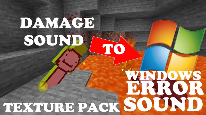 Damage sound to windows error sound Minecraft Texture Pack