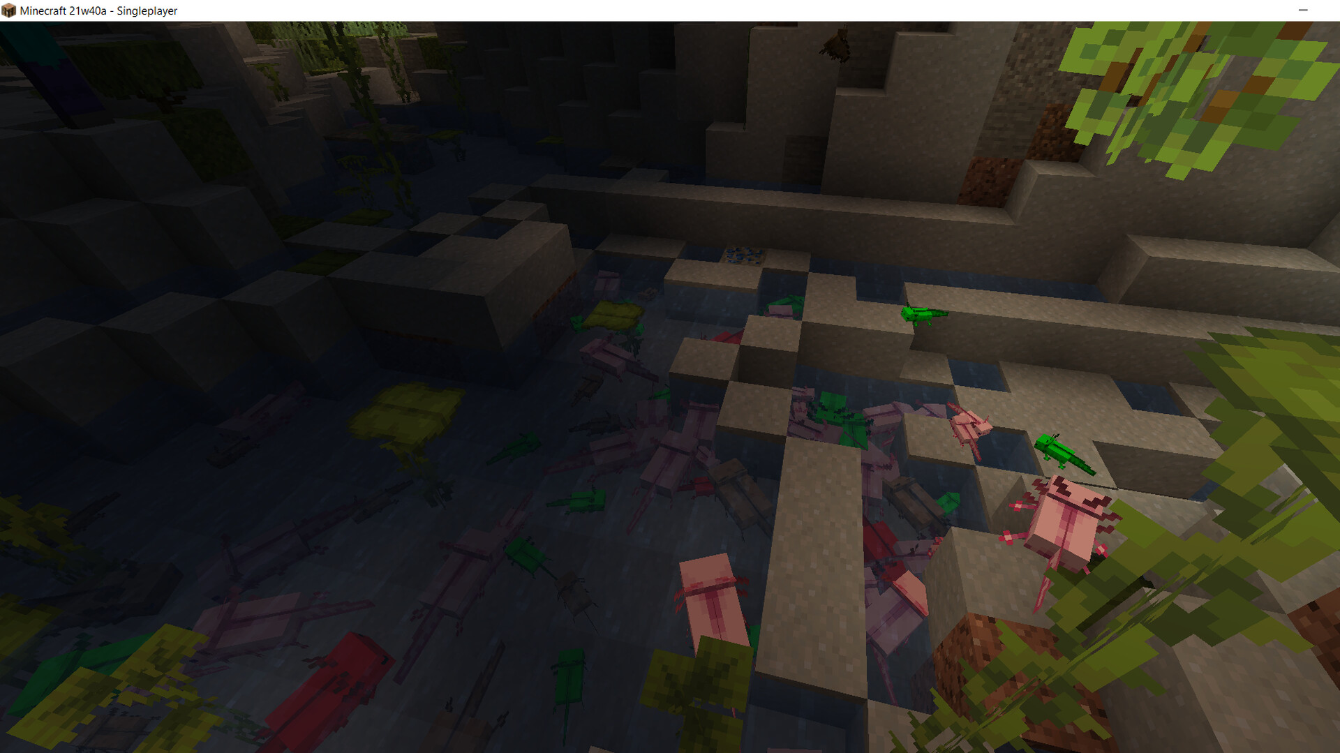 Green Fluorescent Protein Axolotl Minecraft Texture Pack