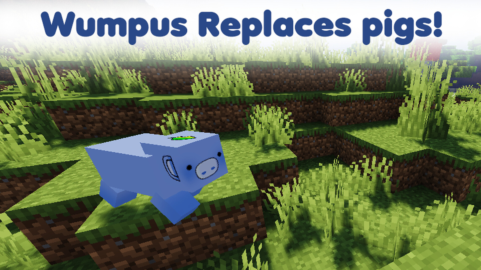 Wumpus replaces pigs! Minecraft Texture Pack