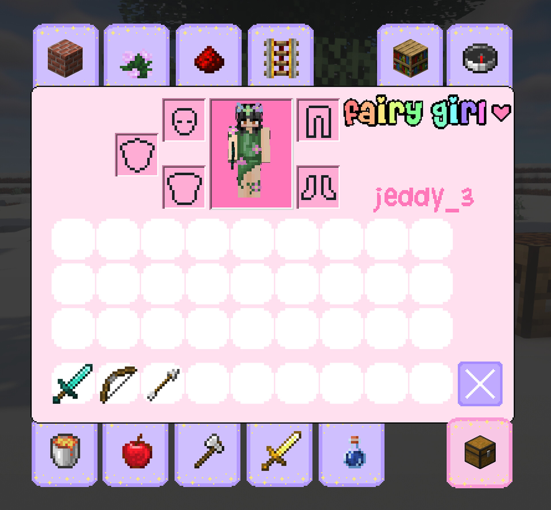 jed's fairy GUI ♥ (java 1.8 - 1.17) Minecraft Texture Pack