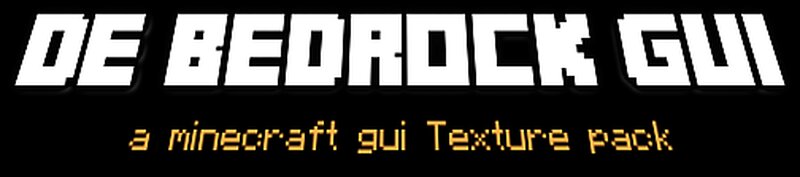 De Bedrock GUI Minecraft Texture Pack