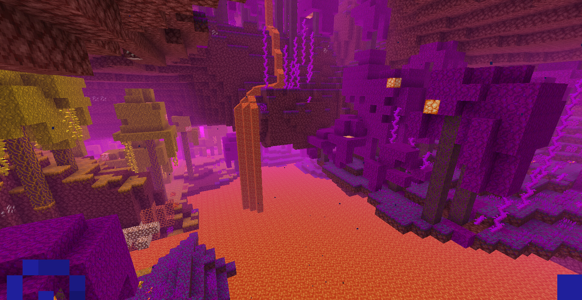 Yellow Crimson and Purple Warped Minecraft Texture Pack