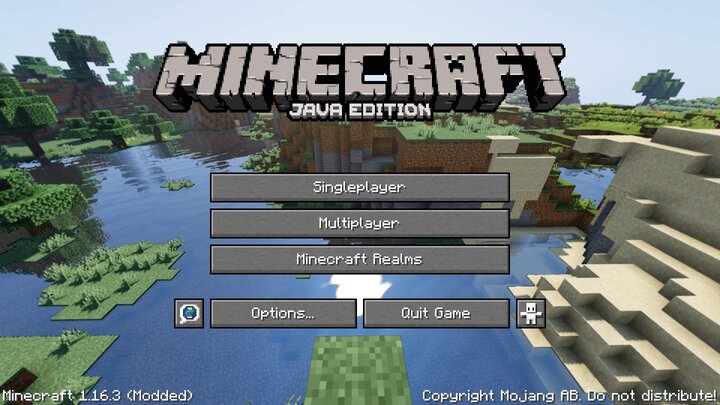 Minecraft Title Screen With Shaders Minecraft Texture Pack