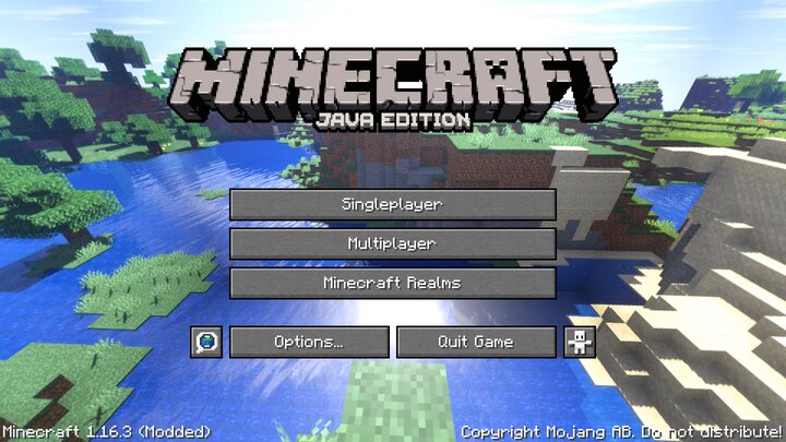 Minecraft Title Screen With Shaders Minecraft Texture Pack
