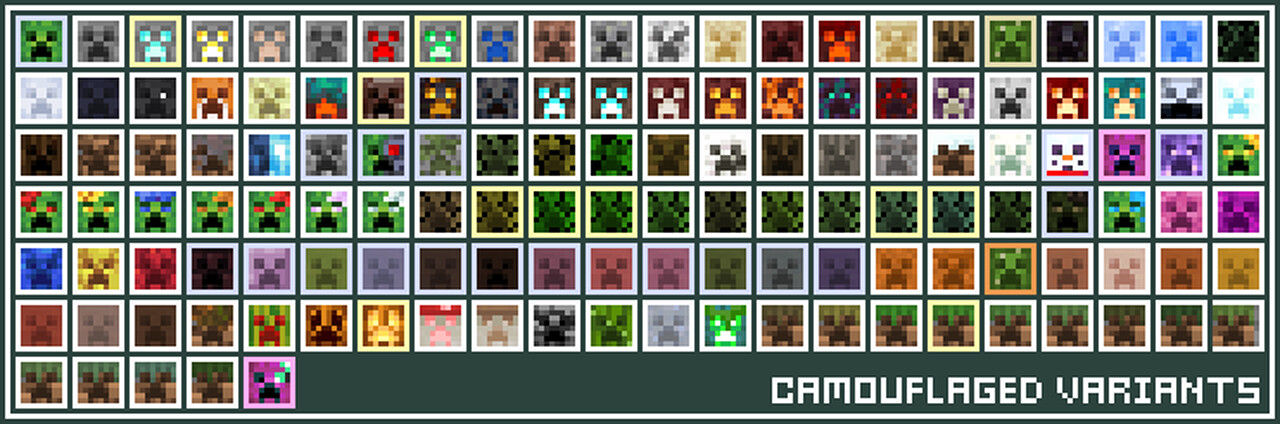 Jaden's Camouflage Creepers ( Optifine Required ) Minecraft Texture Pack