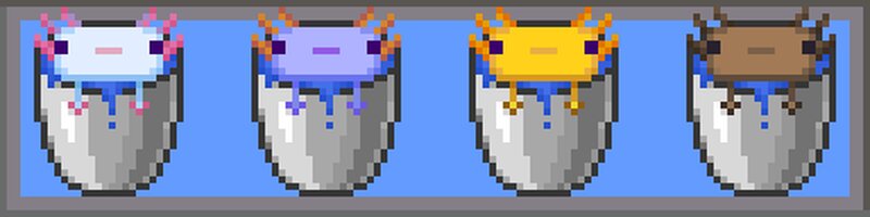Axolotl Bucket Variants For Compliance Minecraft Texture Pack