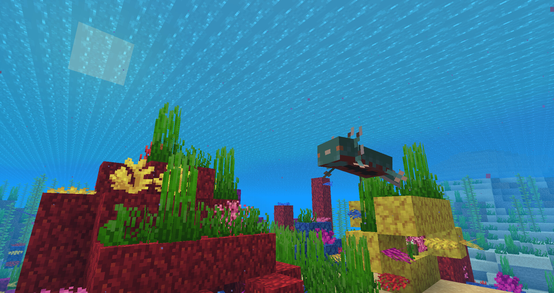 Holo Axolotl (require Optifine) - Blue version Minecraft Texture Pack