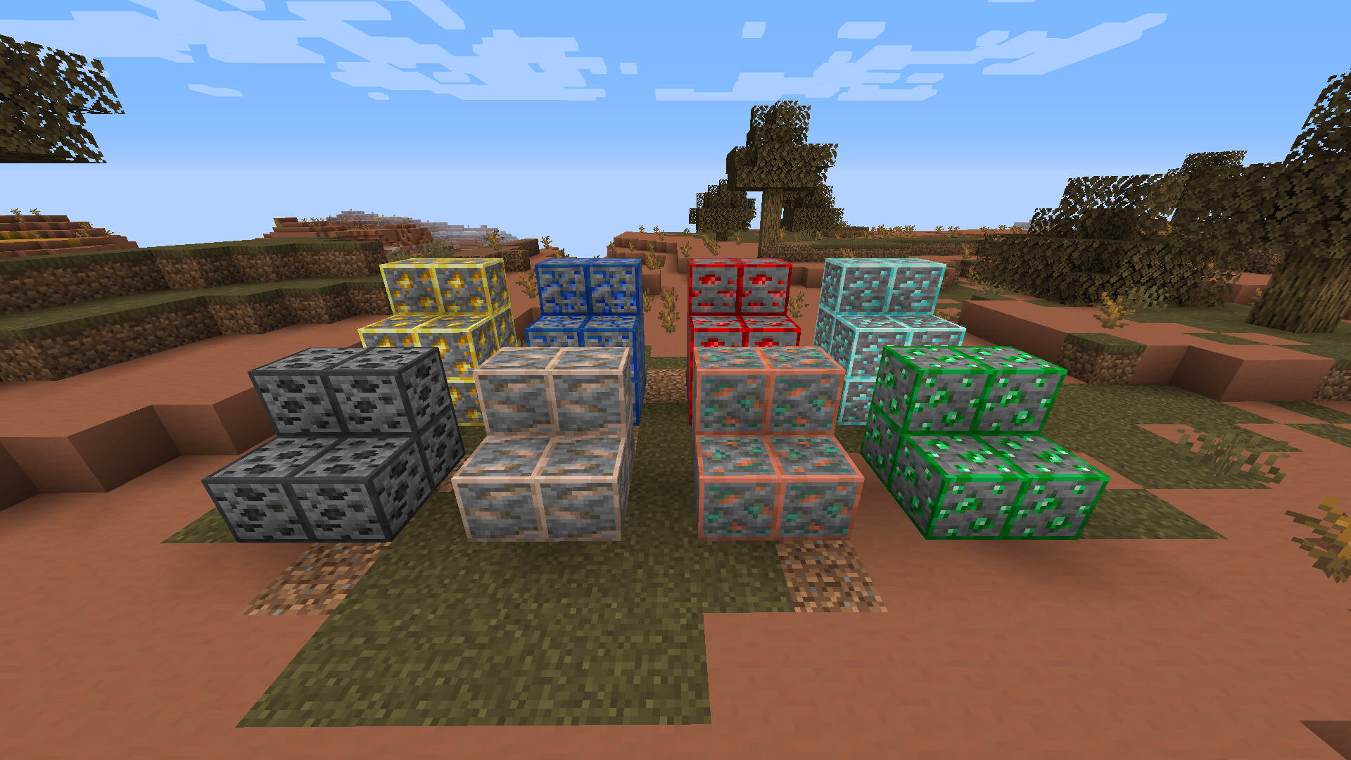 Ore Borders for 21w08a Minecraft Texture Pack