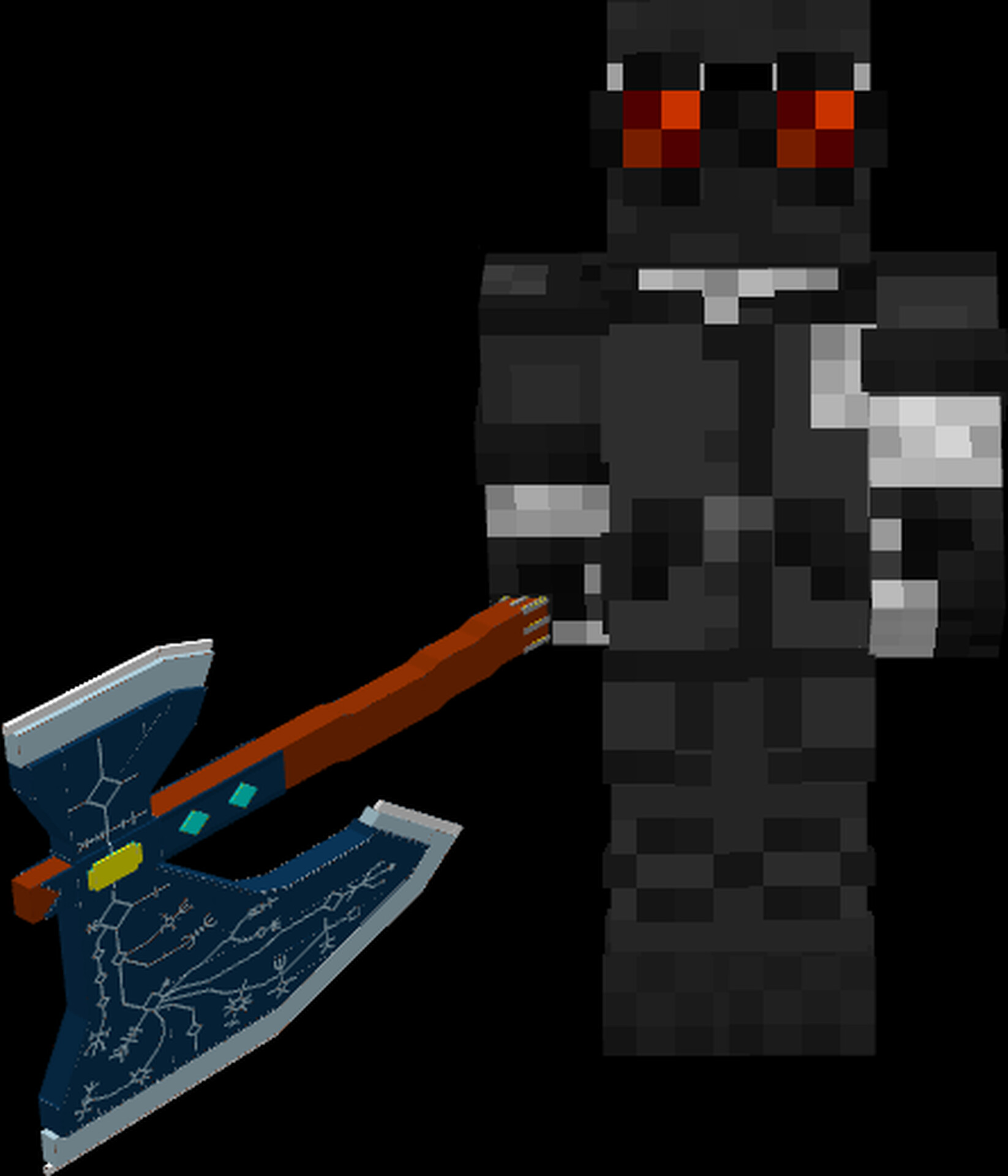 kratos's leviathan axe by KusoMarimo,edited Minecraft Texture Pack