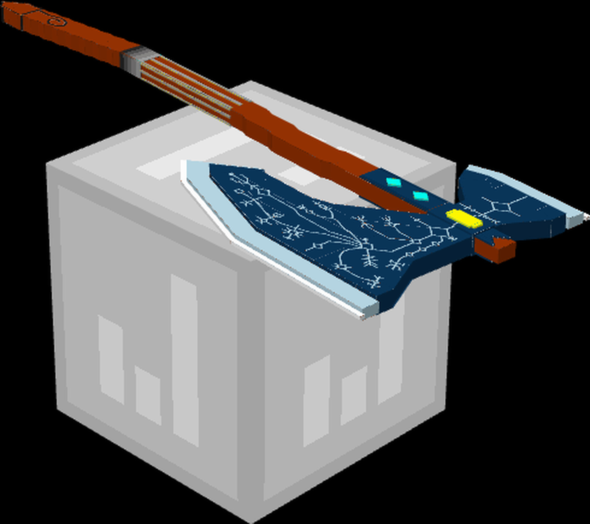 kratos's leviathan axe by KusoMarimo,edited Minecraft Texture Pack