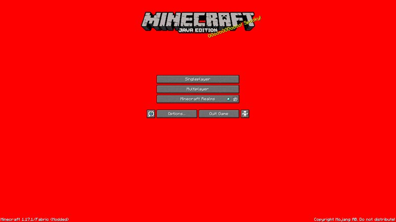 Blue/Green/Red Screen Panorama Minecraft Texture Pack