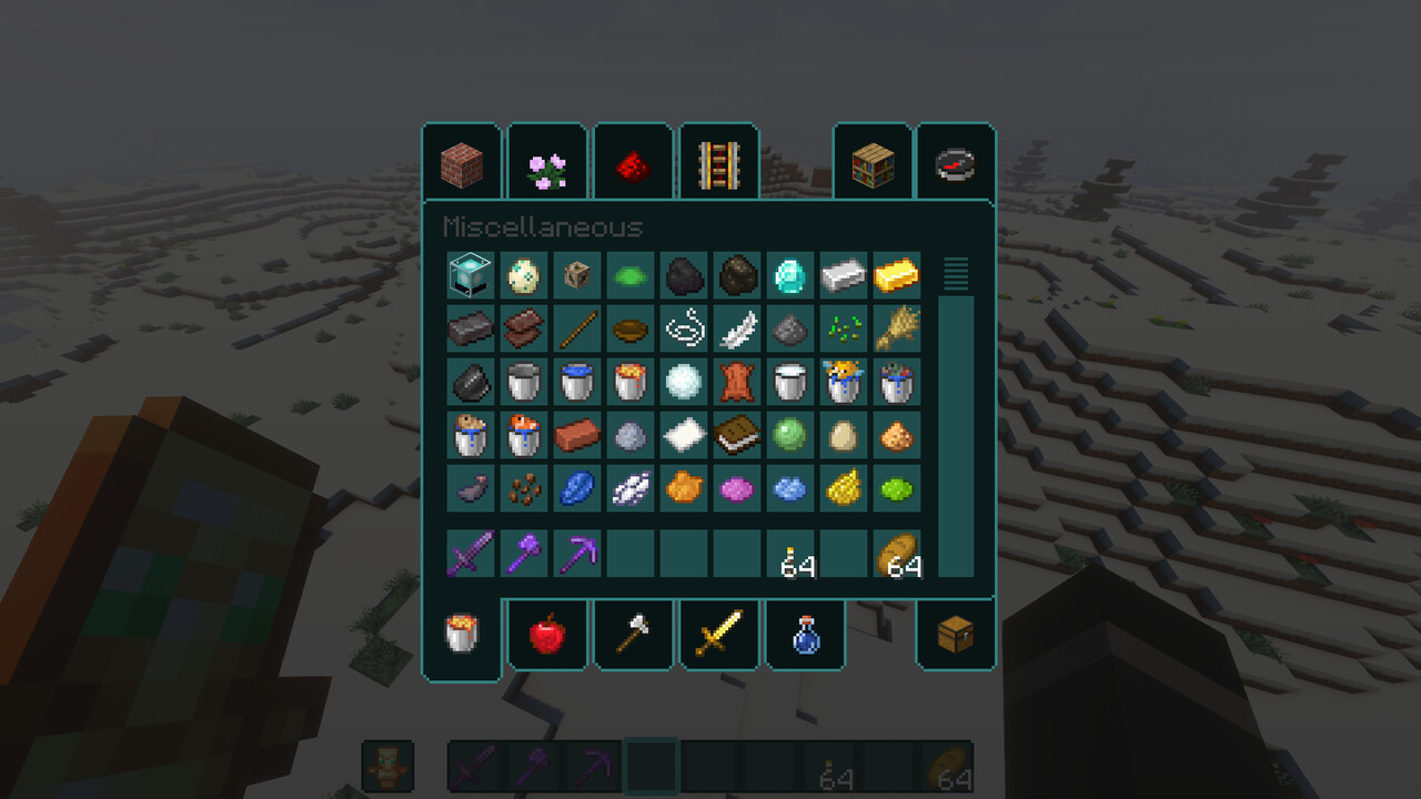 solirides's cyan gui Minecraft Texture Pack