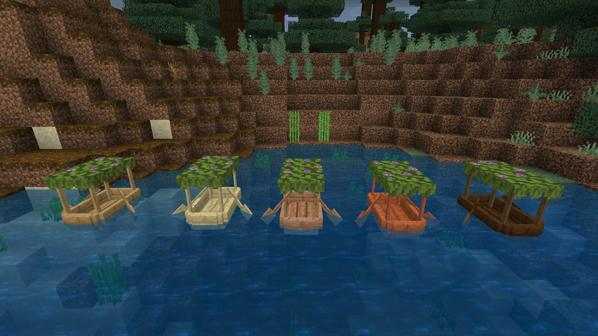[BEDROCK] Cute Azalea Boats !! Minecraft Texture Pack