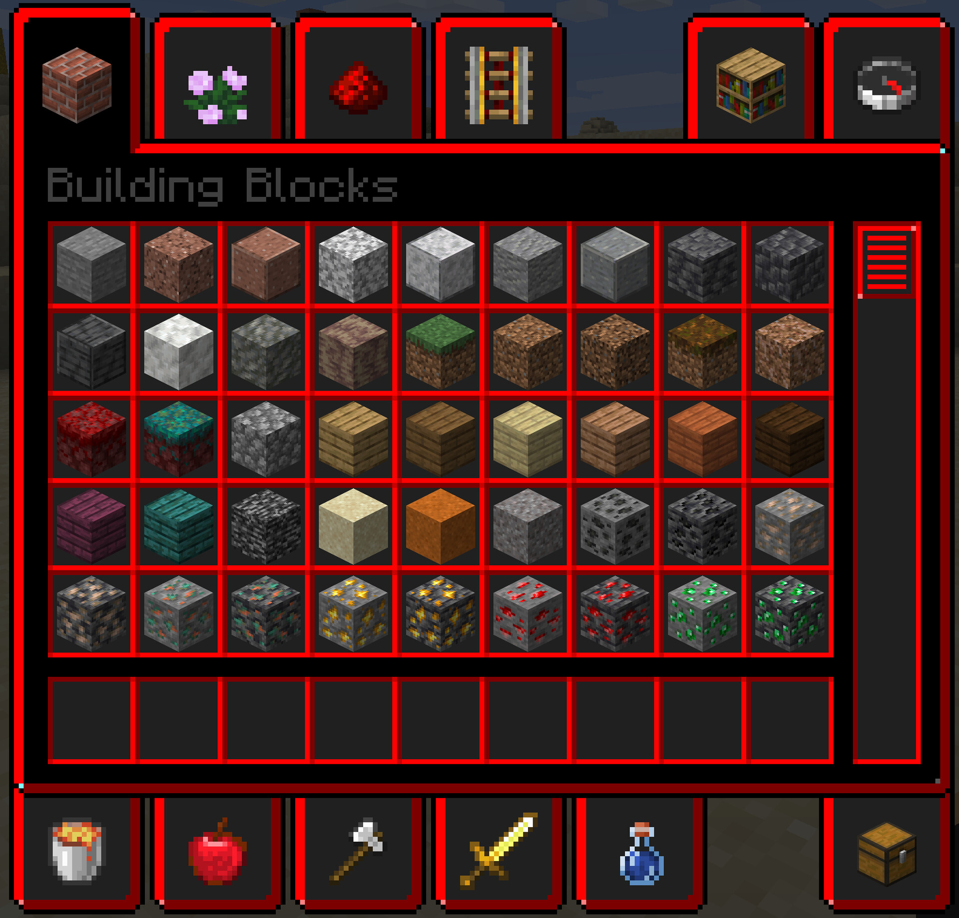 Oakljens Red Gui Minecraft Texture Pack