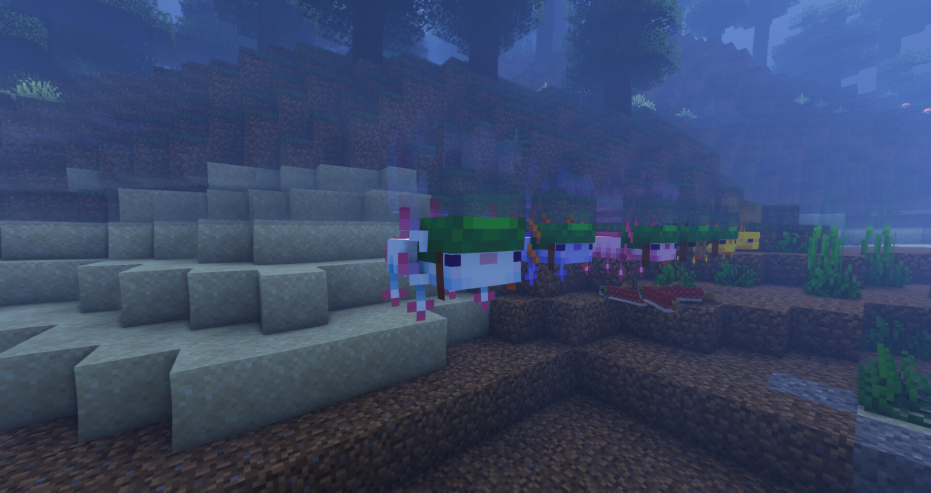 Cute Axolotl Boats !! Minecraft Texture Pack