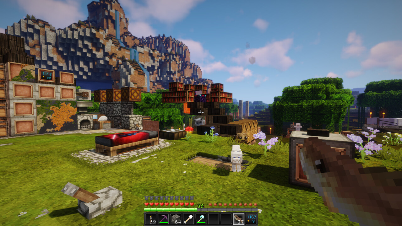 Z-Pack 12hr Blue Digital Clock Minecraft Texture Pack