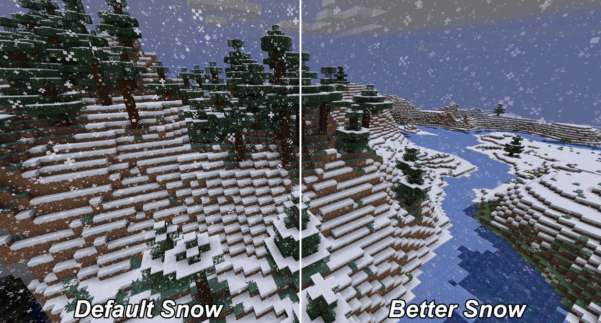 Unobtrusive Weather: Better Rain and Snow Minecraft Texture Pack