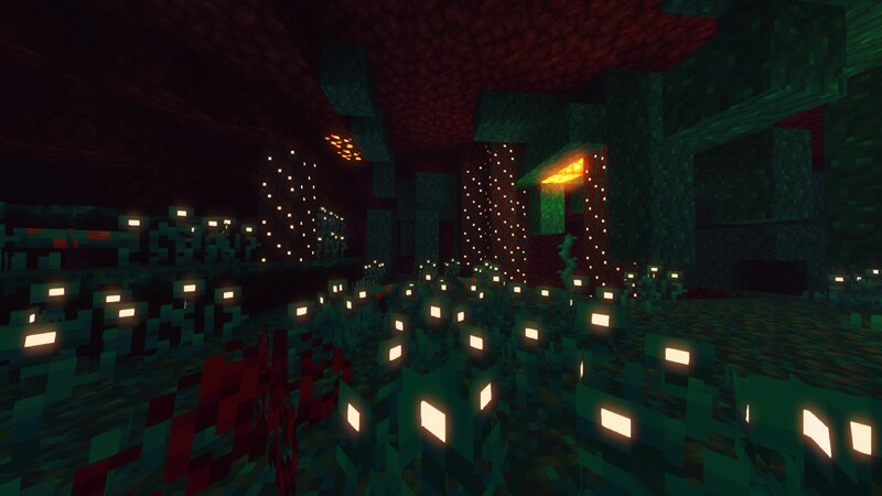 Warped Forest Emissive Textures Minecraft Texture Pack