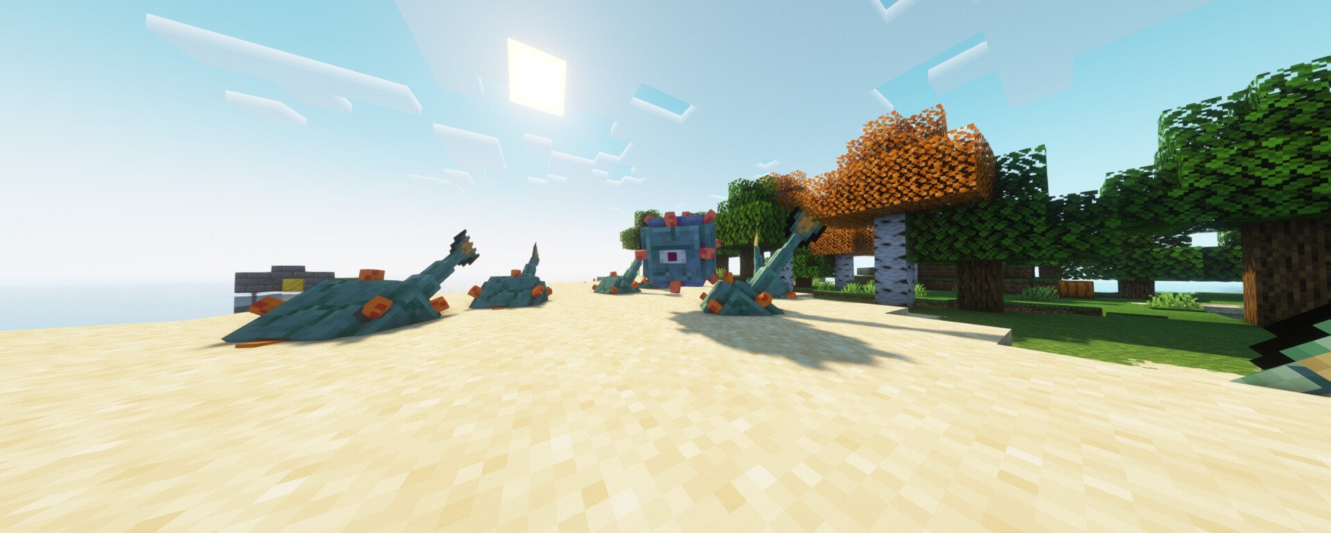 Guardian & Elder Guardian Tridents! 1.18 Minecraft Texture Pack