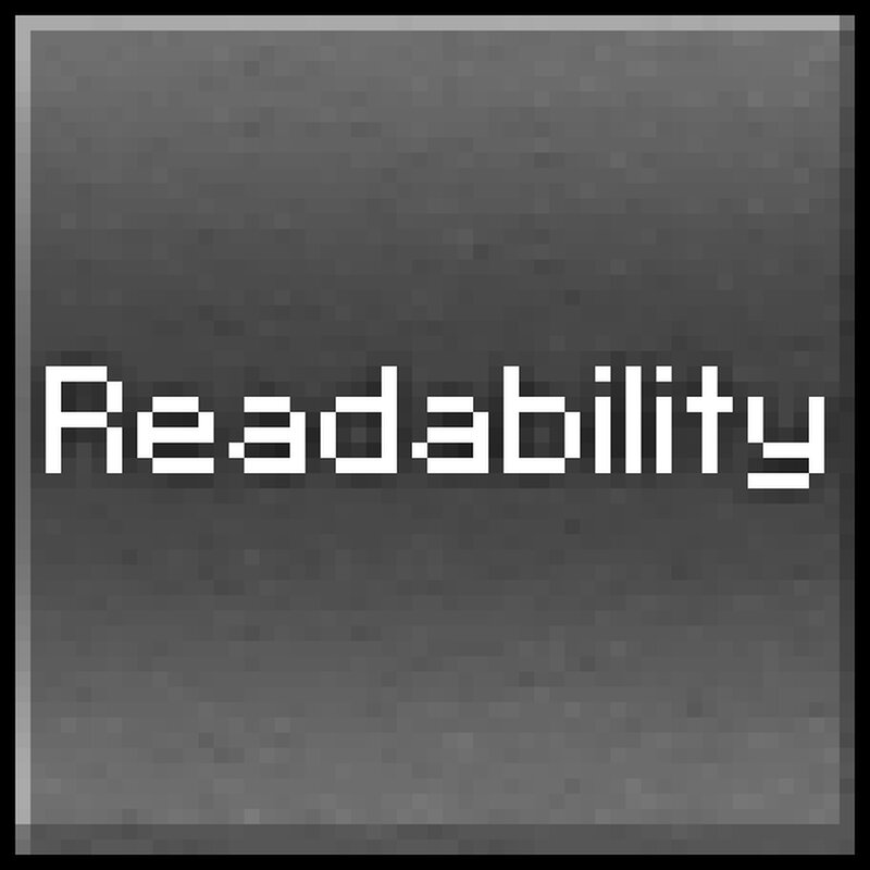Readability Fontpack Minecraft Texture Pack