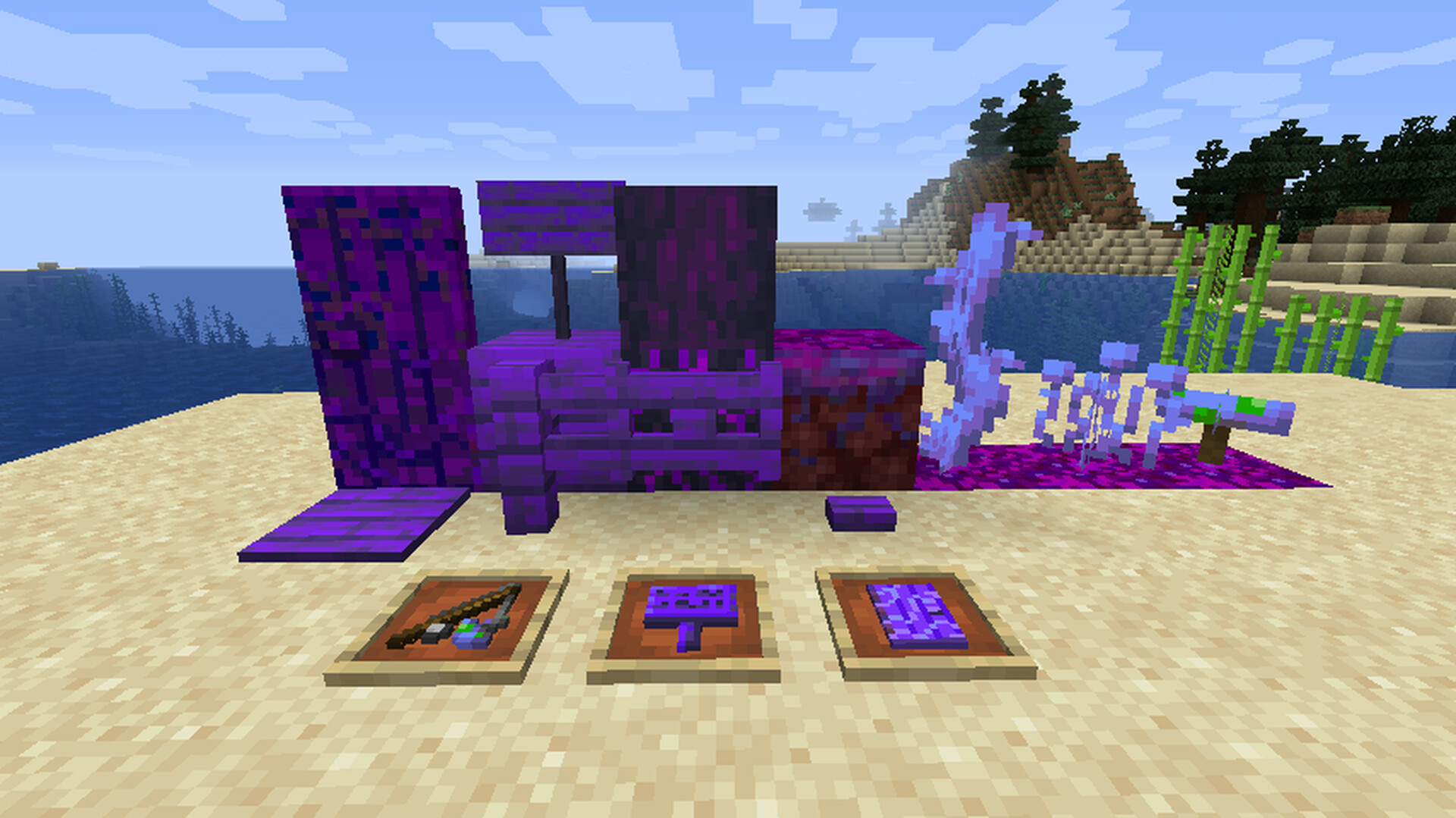 Warped wood to Purple Minecraft Texture Pack