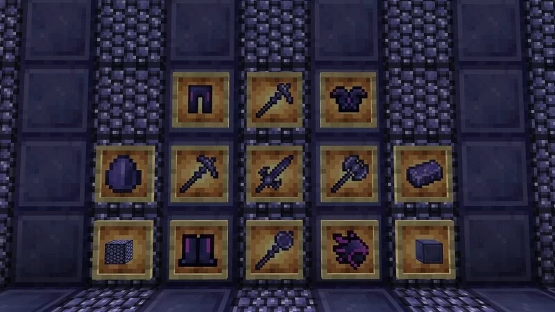 Demonite Tools and Armour | BEDROCK Minecraft Texture Pack