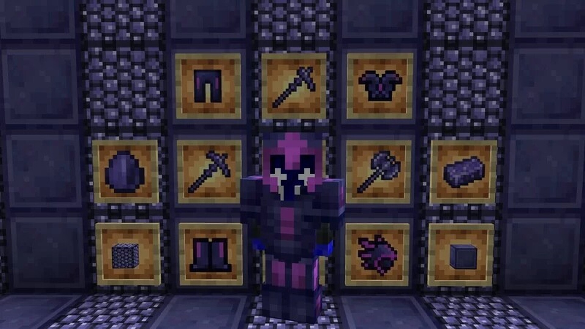 Demonite Tools and Armour | BEDROCK Minecraft Texture Pack