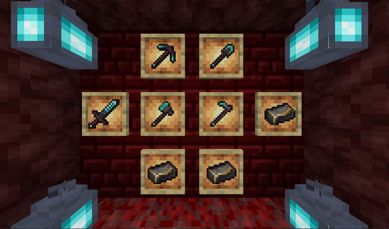 Custom Netherite Tools Java Edition x16 Minecraft Texture Pack