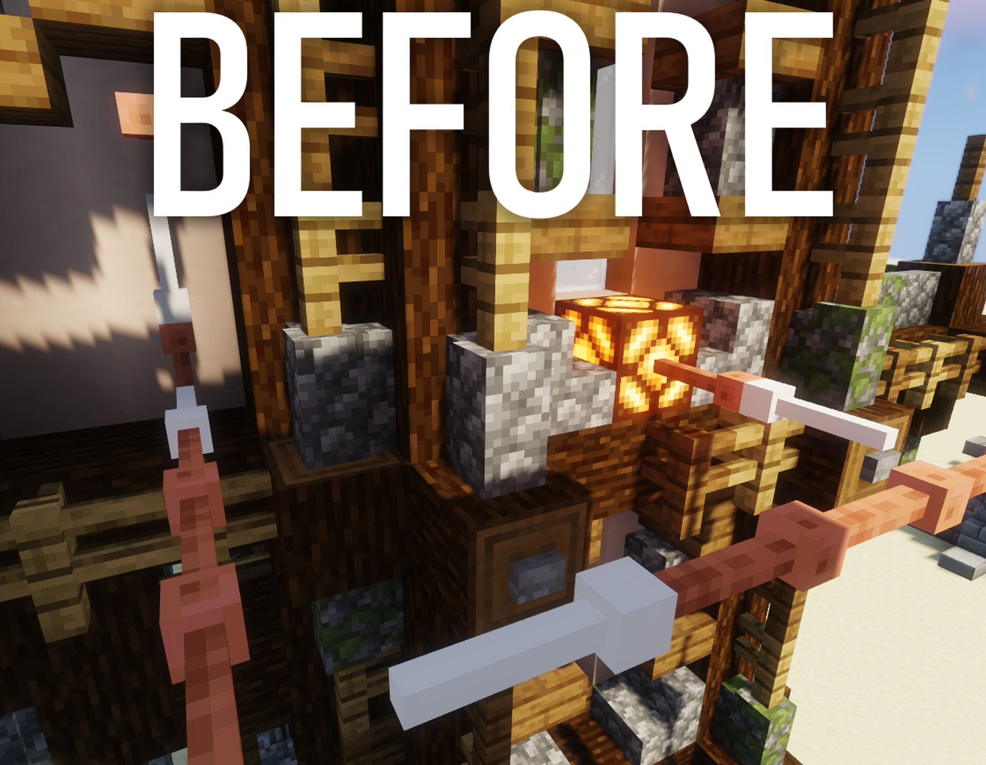 Lightning Rods to Copper Pipes Minecraft Texture Pack