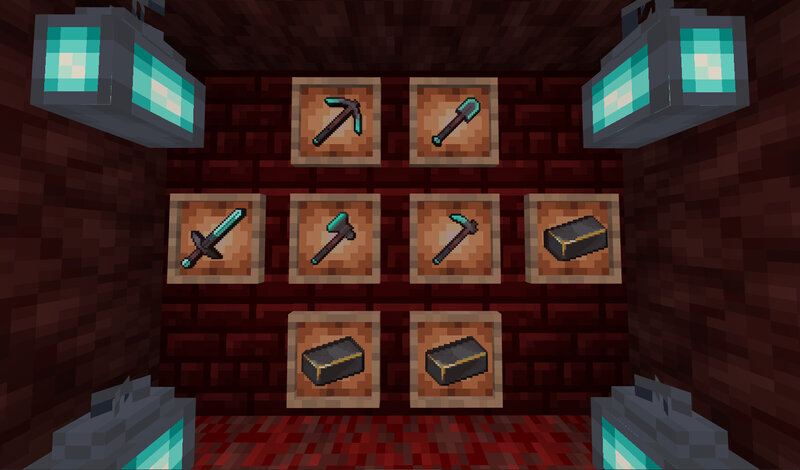 Custom Netherite Tools Java Edition x32 Minecraft Texture Pack