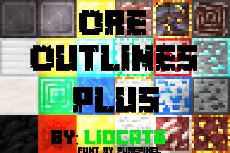Ore Outlines Plus Minecraft Texture Pack