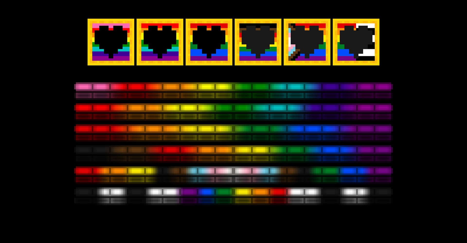 Pride Experience Bars 🏳️‍🌈 Bedrock Edition Minecraft Texture Pack