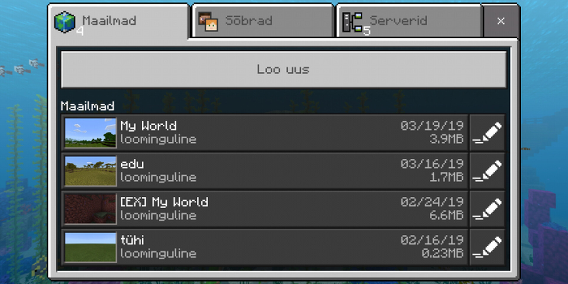 Estonian language pack Minecraft Texture Pack