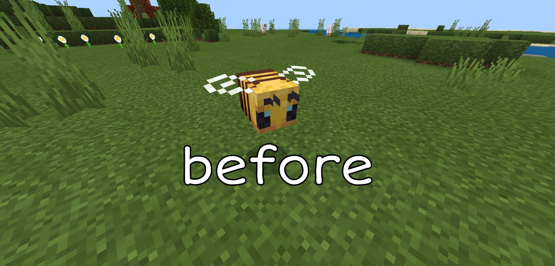 Black and Yellow Bees [Bedrock Port] Minecraft Texture Pack