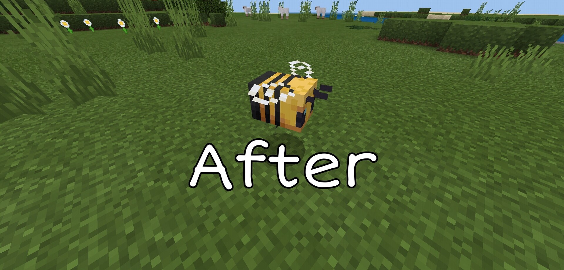 Black and Yellow Bees [Bedrock Port] Minecraft Texture Pack