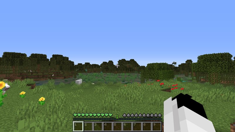 Creeper Hearts and Food Bar Minecraft Texture Pack