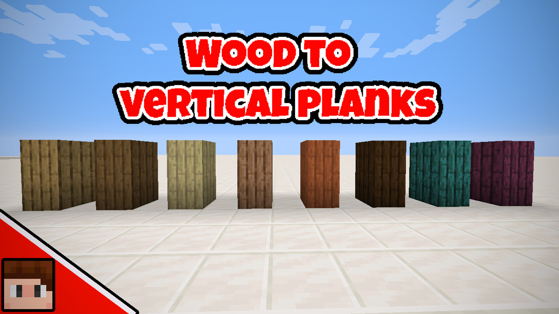 "Wood" Blocks To Vertical Planks Minecraft Texture Pack