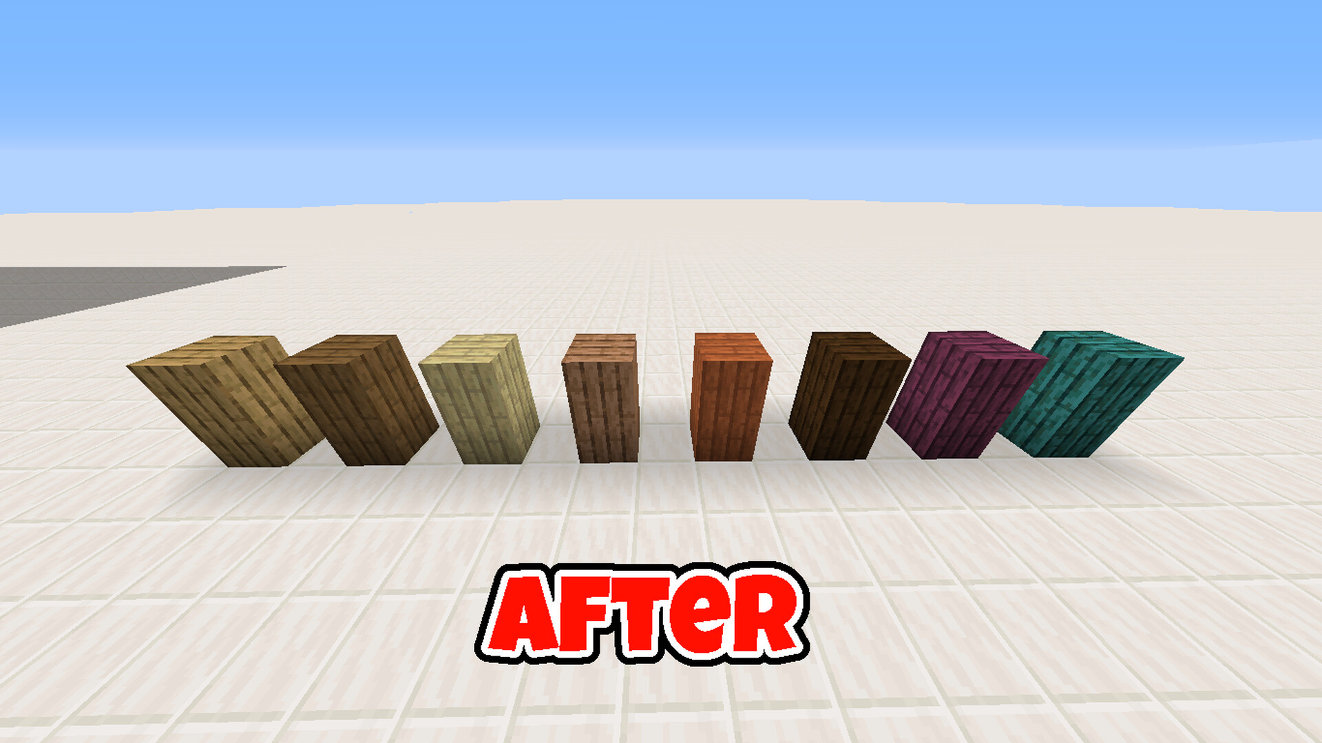 "Wood" Blocks To Vertical Planks Minecraft Texture Pack