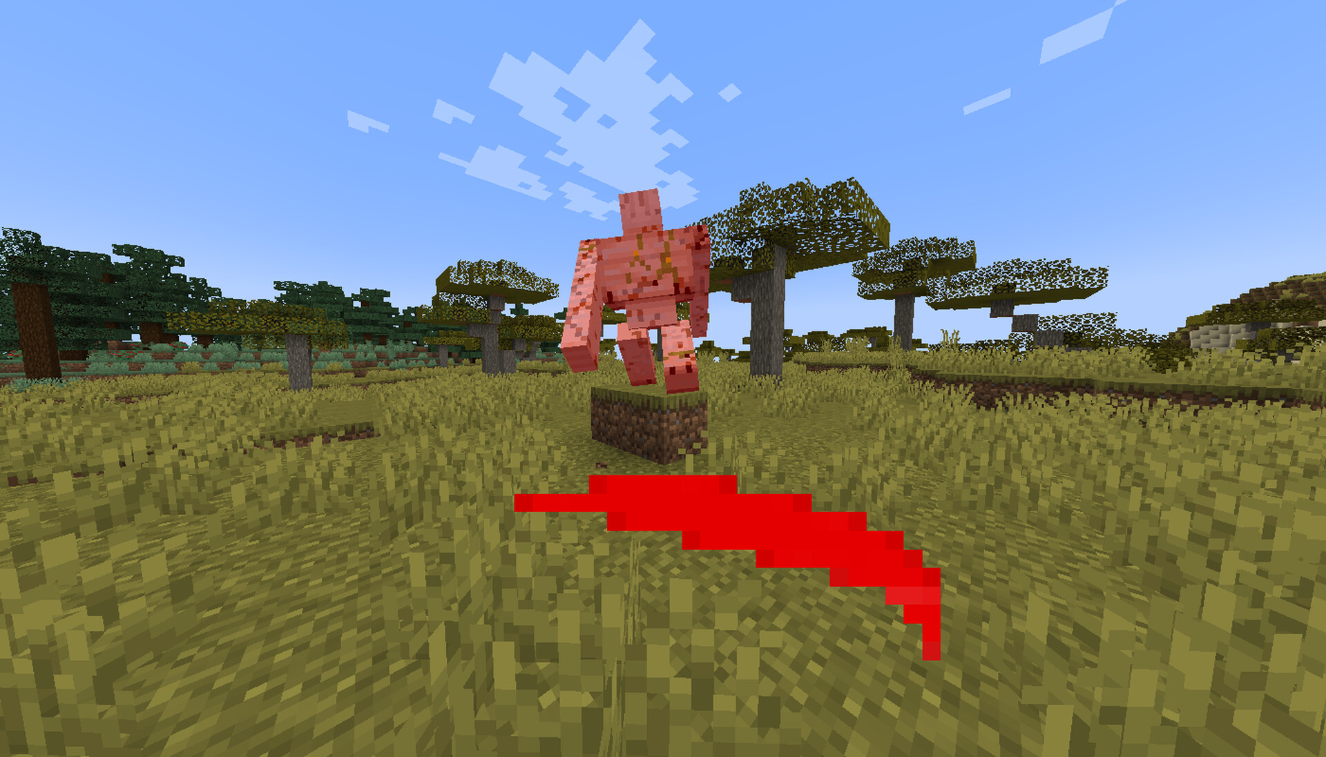 Red Sweep Effect Minecraft Texture Pack