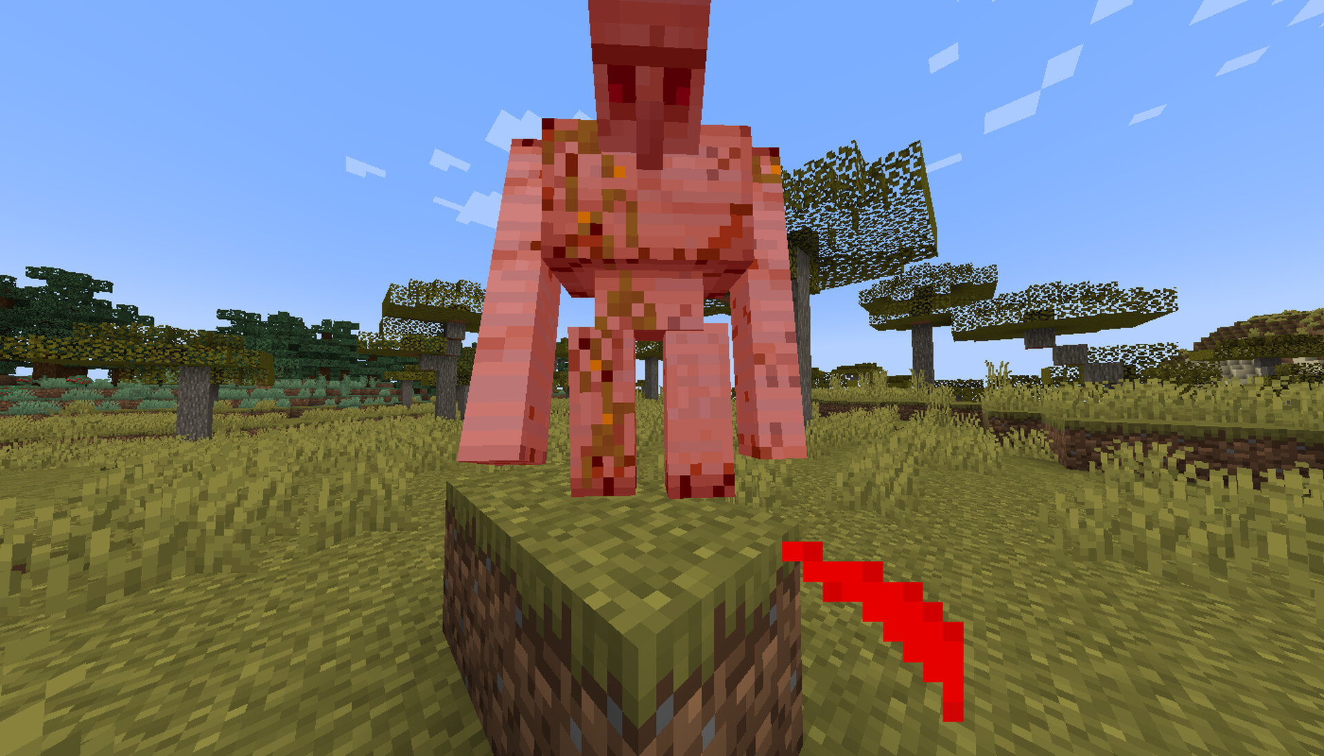Red Sweep Effect Minecraft Texture Pack