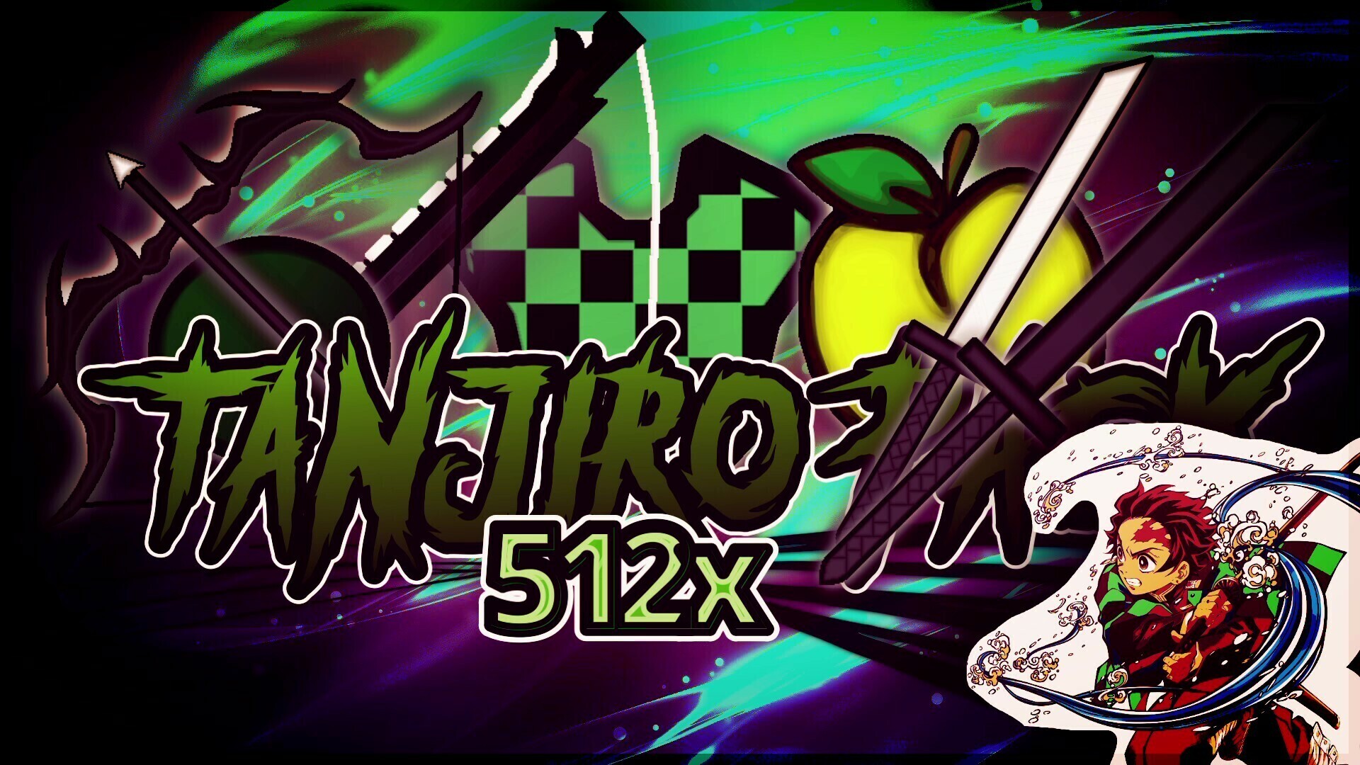 Tanjiro Pack ( Green / Black x512x ) 1.8.9 Demon Slayer Pack ( Kimetsu ...