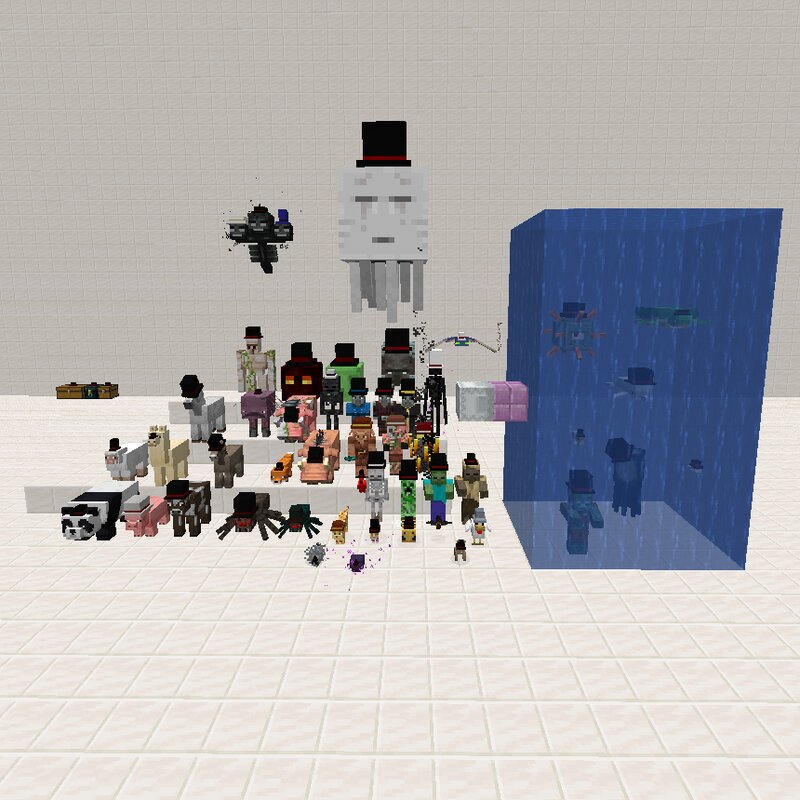 Top hat mobs pack Minecraft Texture Pack
