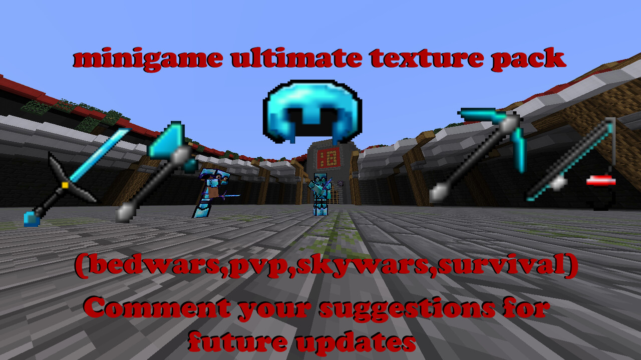 Minigame ultimate epic texdture pack fps boost (bedwars,pvp,skywars ...
