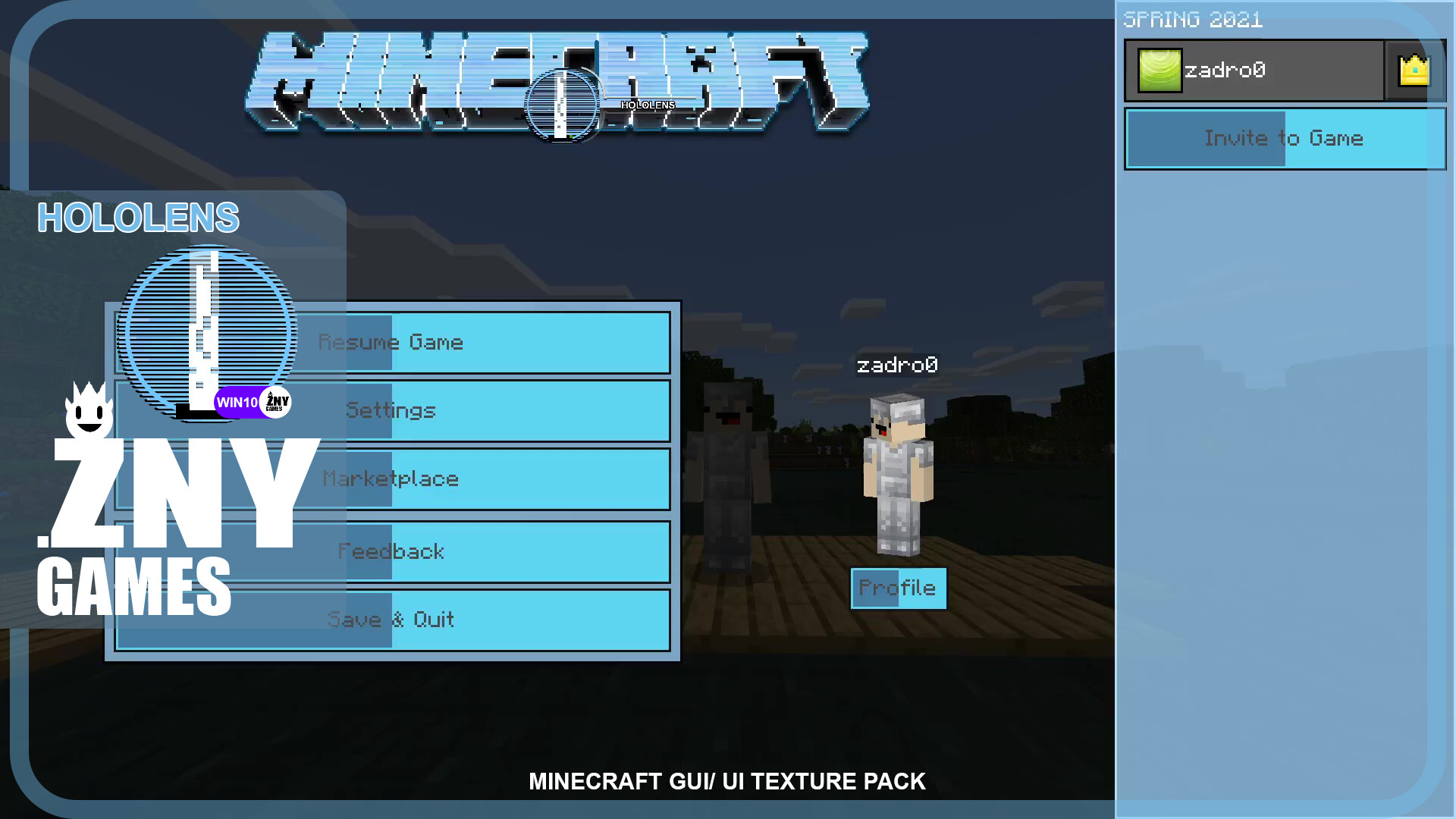 HOLOLENS [BEDROCK] 🔣 Minecraft Texture Pack